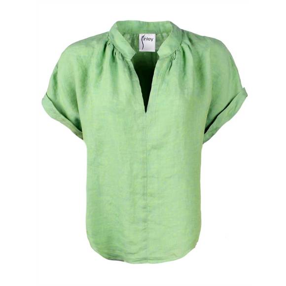 Finley | Tops | New Finley Womens Jay Crossdye Linen Top In Green Tea ...